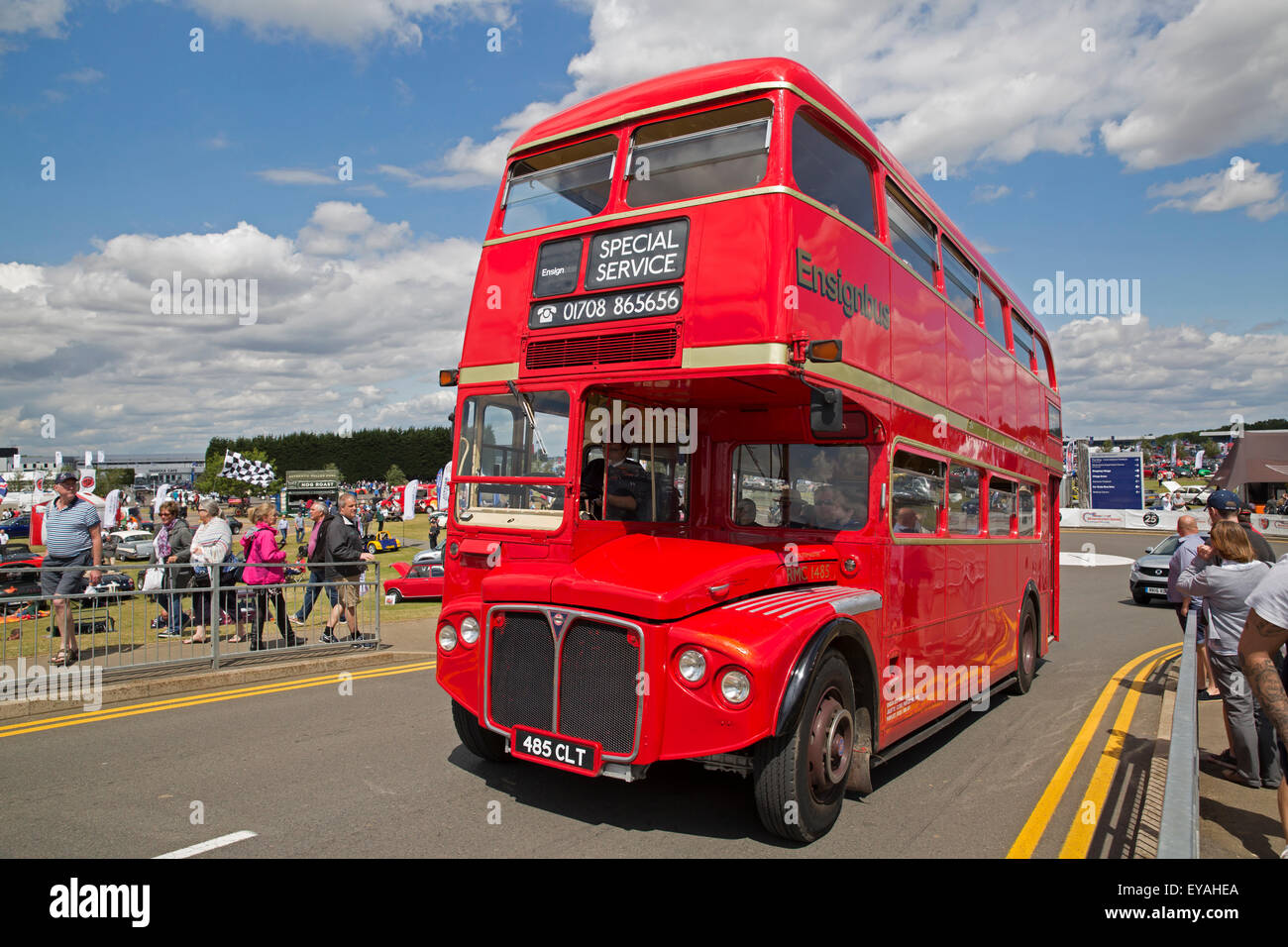 Silverstone, UK,25th July 2015, A routemaster bus at Silverstone ...