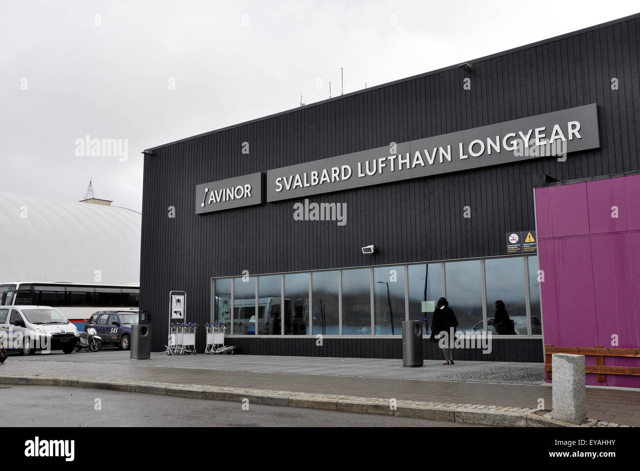 Norway, Svalbard islands, Spitsbergen island, Longyearbyen airport ...