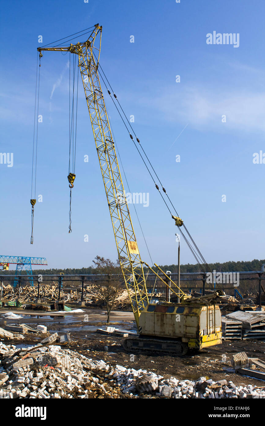 crane wood factory Stock Photo - Alamy