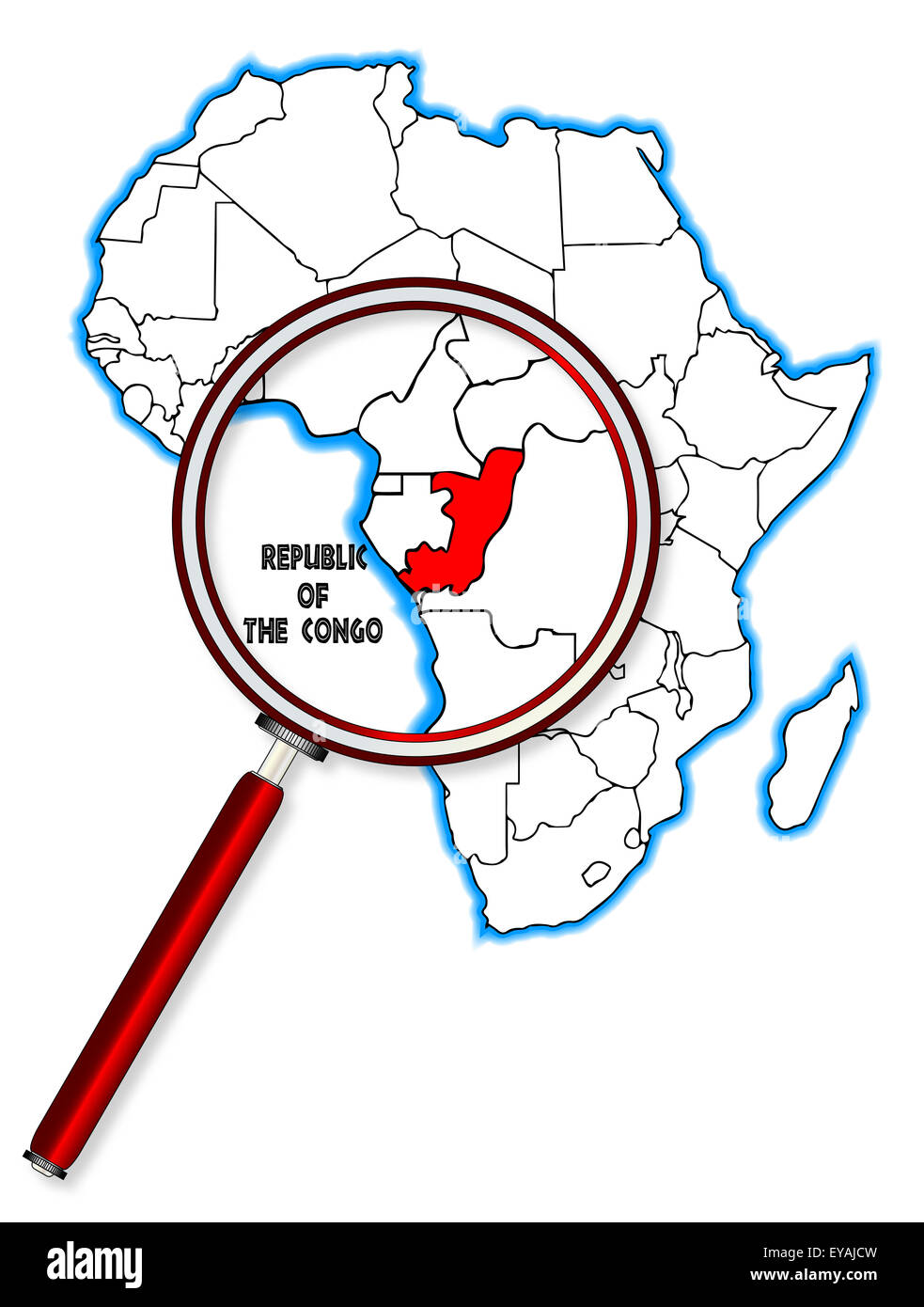 Map republic congo Cut Out Stock Images & Pictures - Alamy