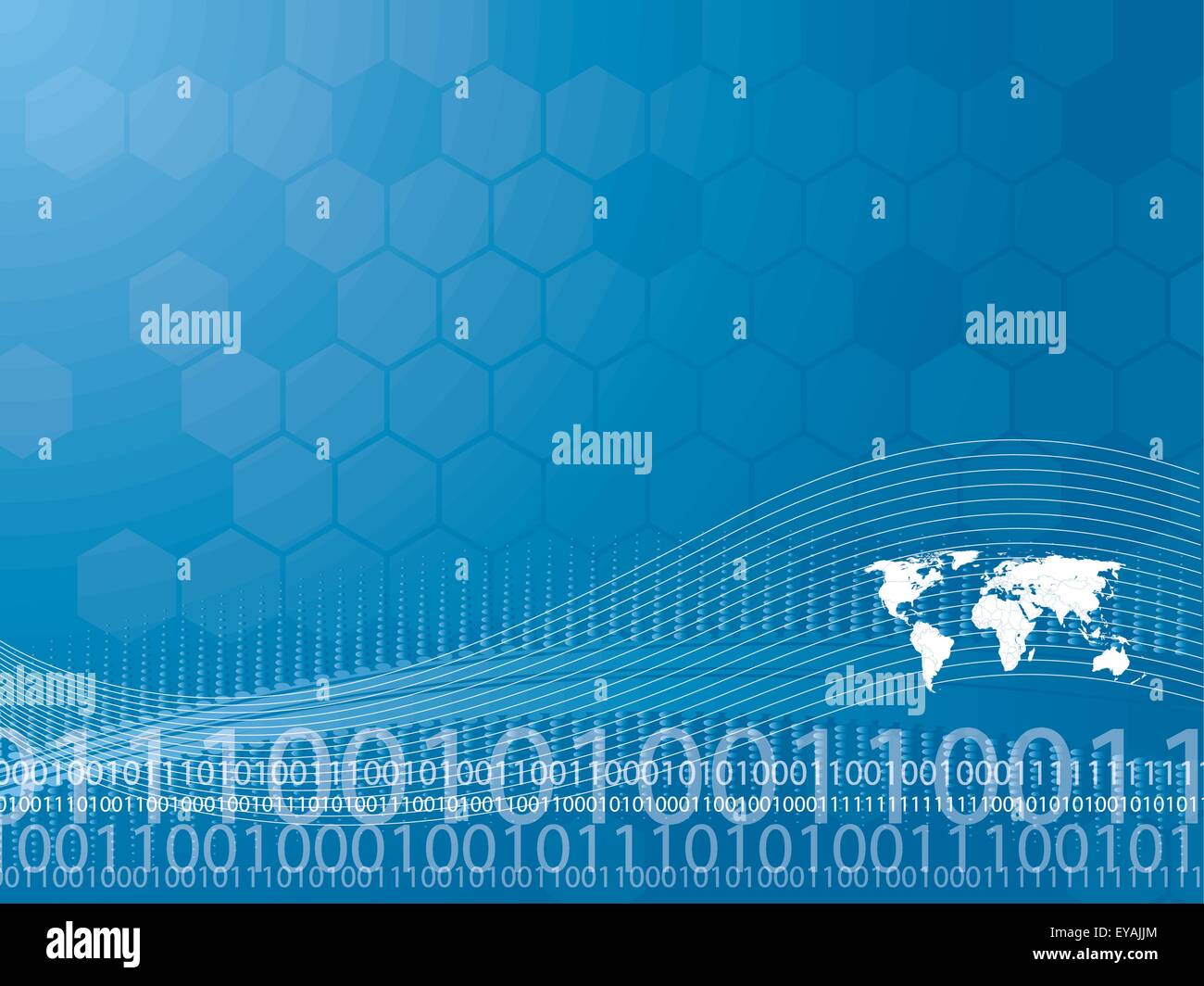 Vector illustration background in technology and the world map Stock ...