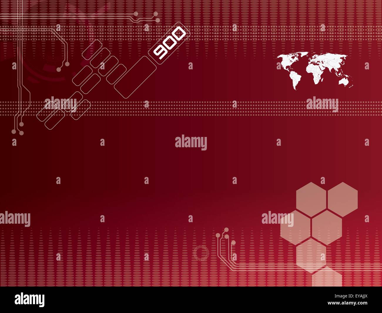 Vector illustration background in technology and the world map Stock ...