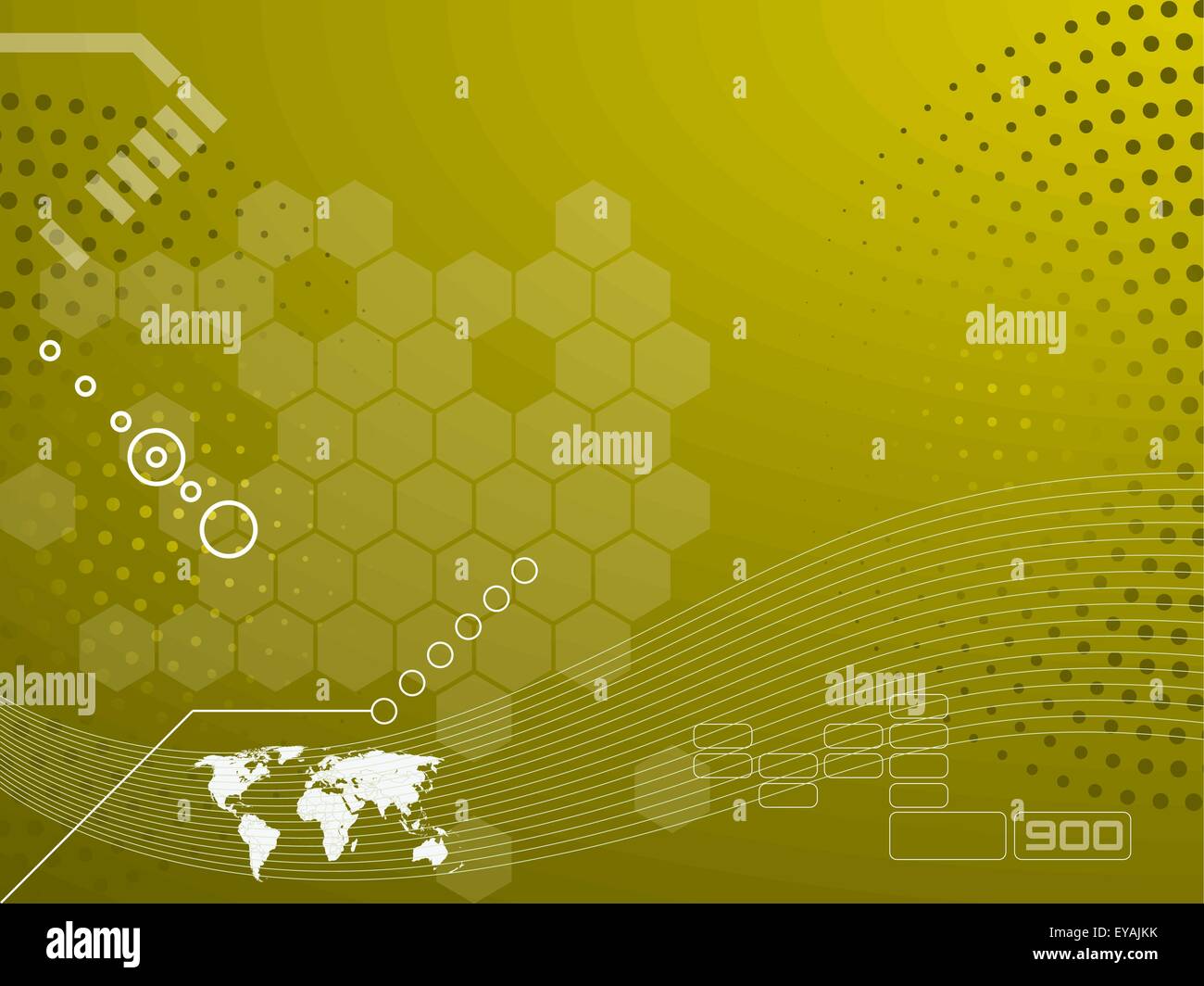 Vector illustration background in technology and the world map Stock ...