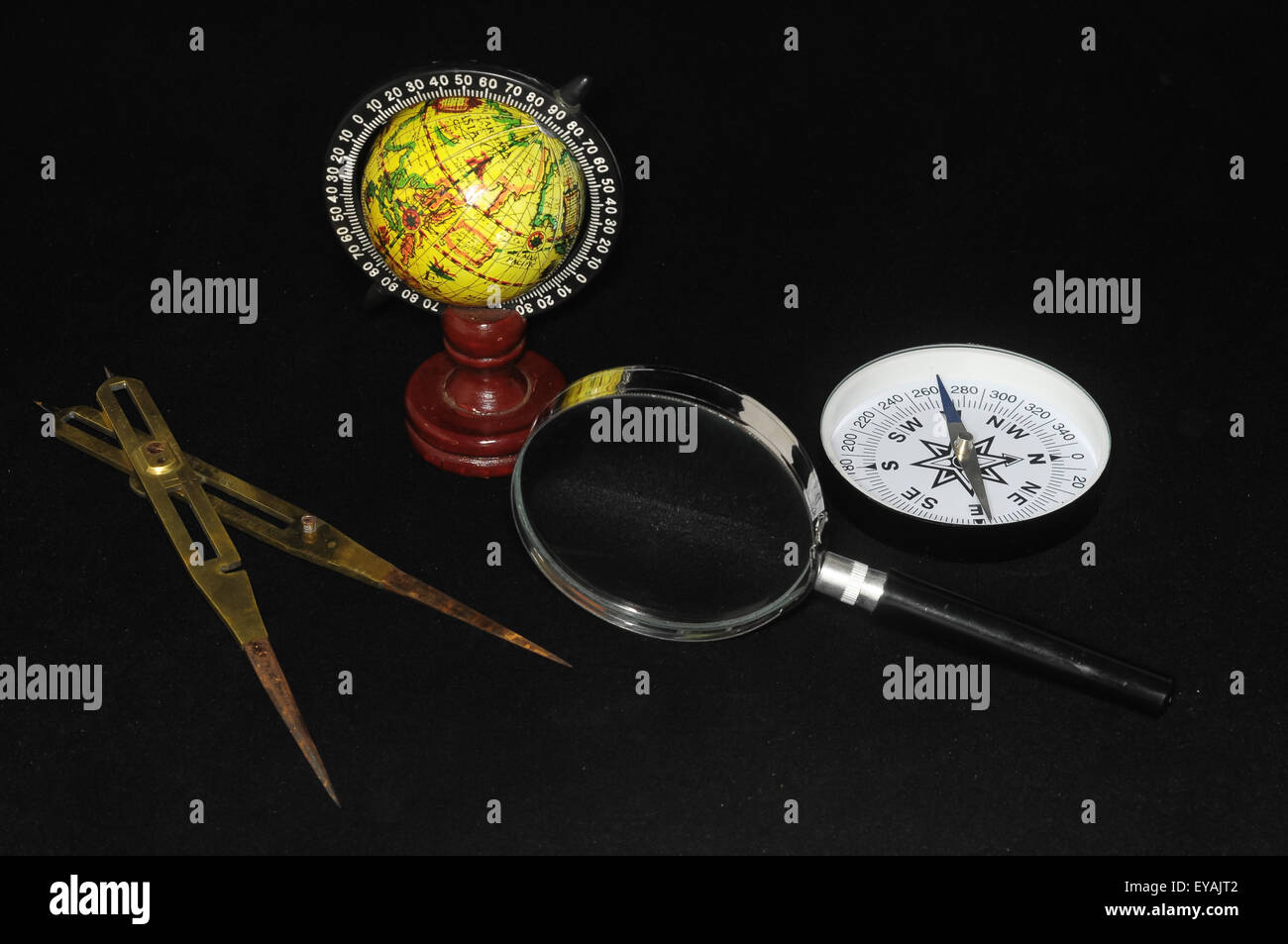 Vintage Orientation Tools Stock Photo - Alamy