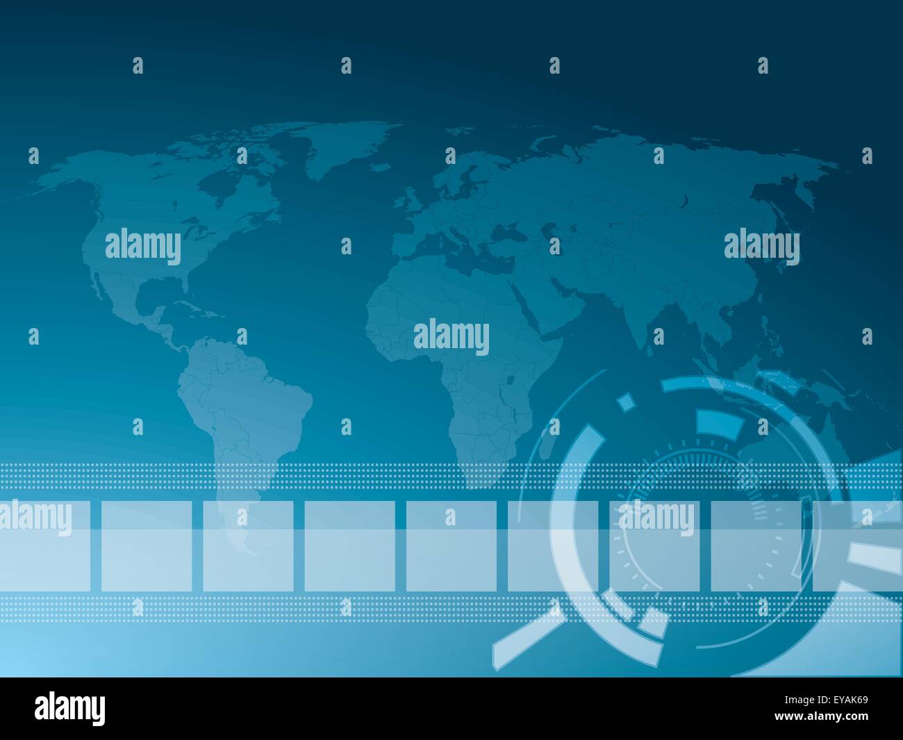 Vector illustration background in technology and the world map Stock ...