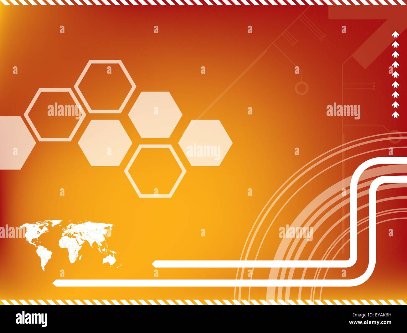 Vector illustration background in technology and the world map Stock ...