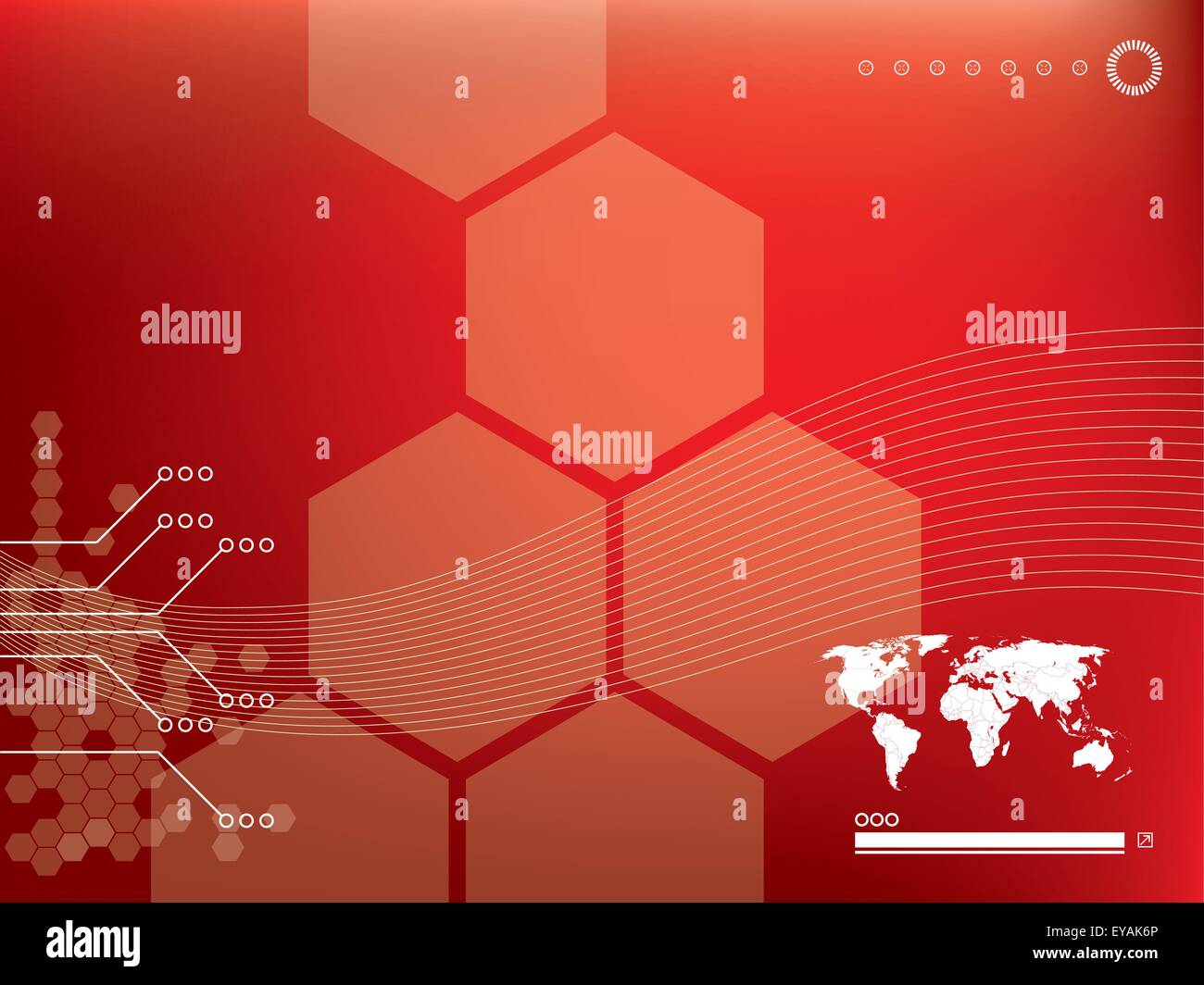 Vector illustration background in technology and the world map Stock ...
