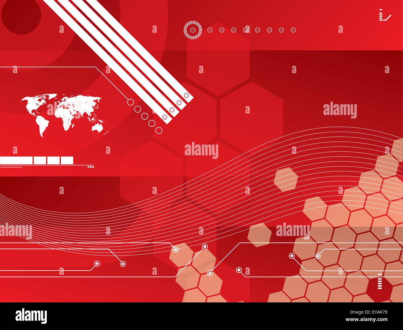Vector illustration background in technology and the world map Stock ...