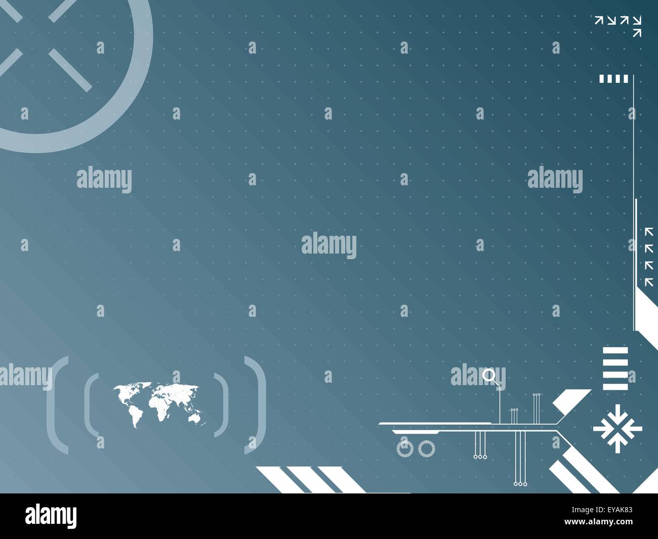 Vector illustration background in technology and the world map Stock ...