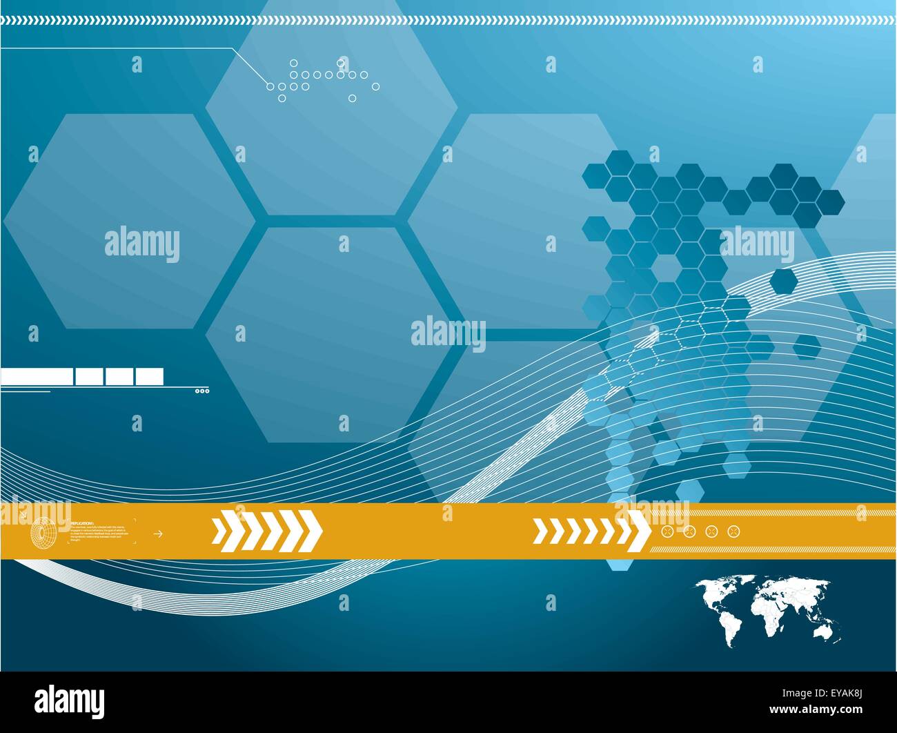 Vector illustration background in technology and the world map Stock ...