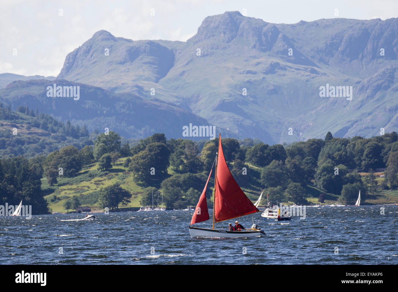 Lake Windermere Cumbria 25th July 2015 UK Weather Lake Windermere.Full ...