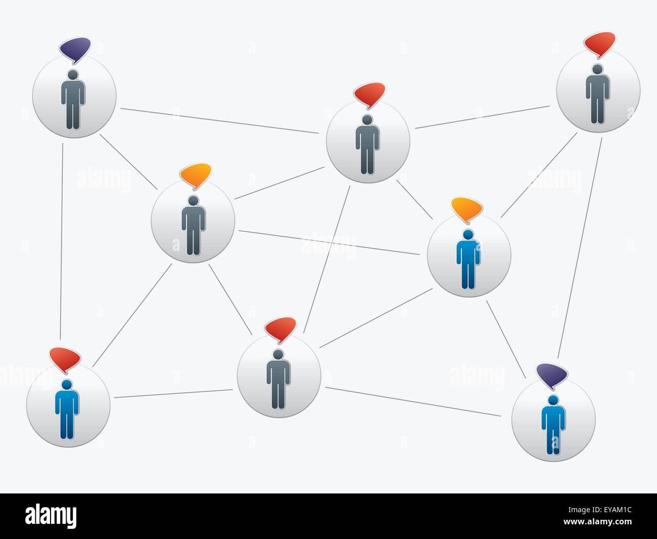 Connection between friends Stock Vector Images - Alamy