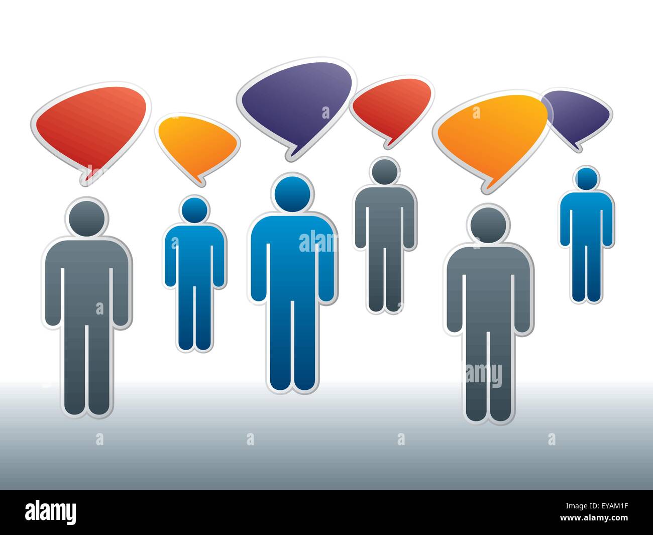 social networking between friends on the Internet Stock Vector Image ...