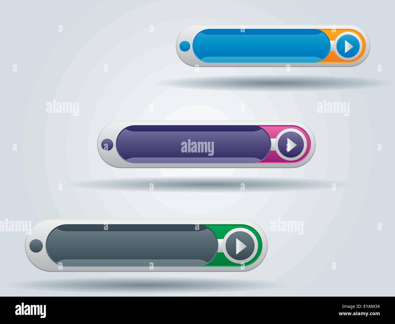 interface buttons for websites in vector illustration Stock Vector ...