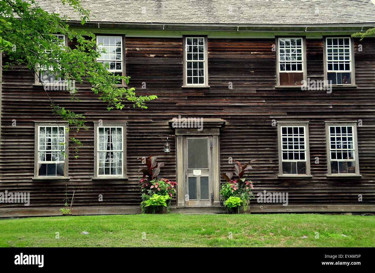 Jamestown, Rhode Island: The 1796 wood frame colonial farmhouse at the ...