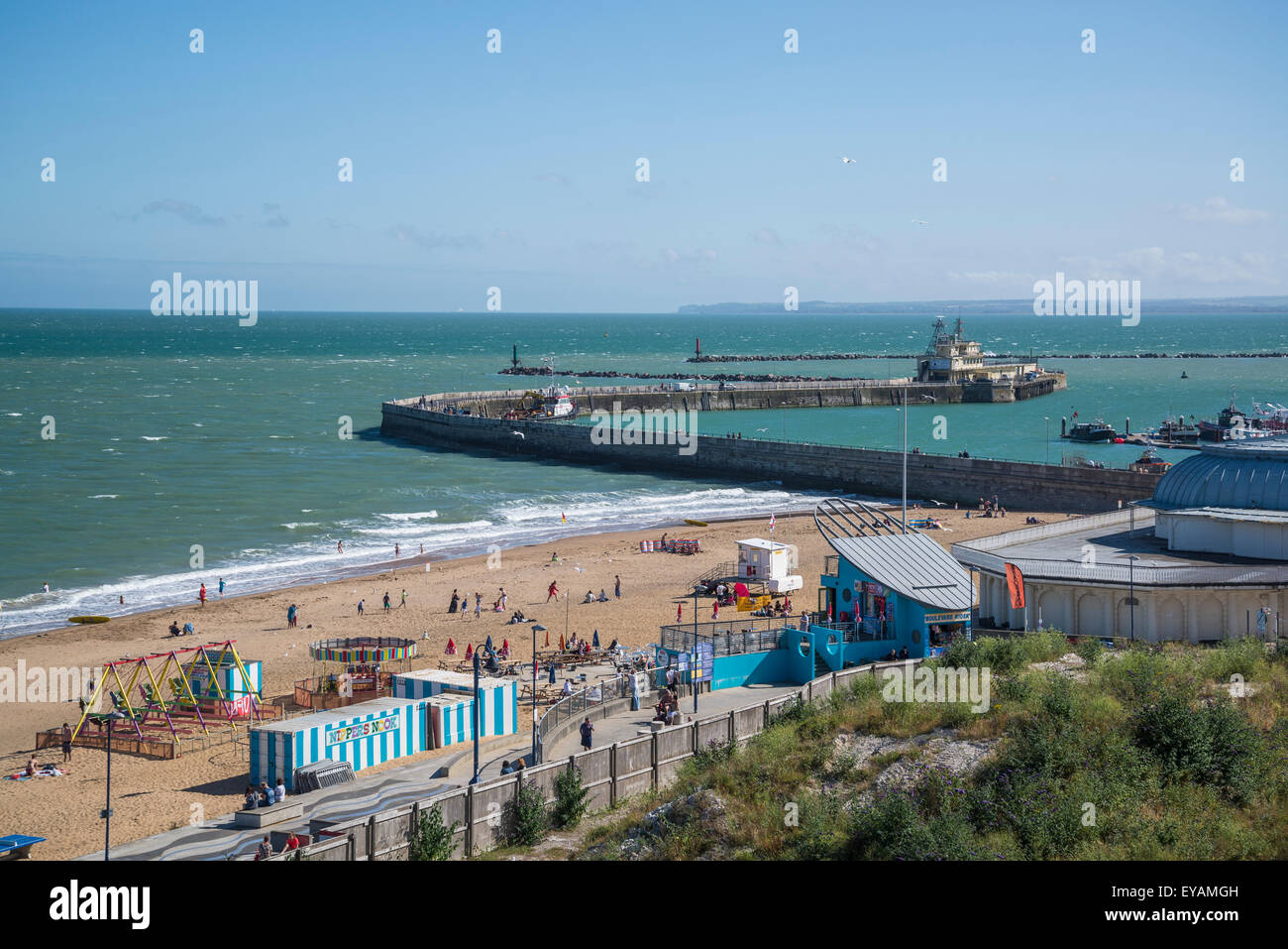 Beach and Harbour, Ramsgate, Kent, England, UK Stock Photo - Alamy