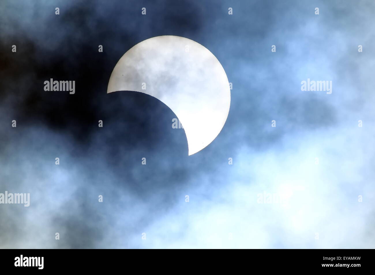 Partial Solar Eclipse Stock Photo - Alamy