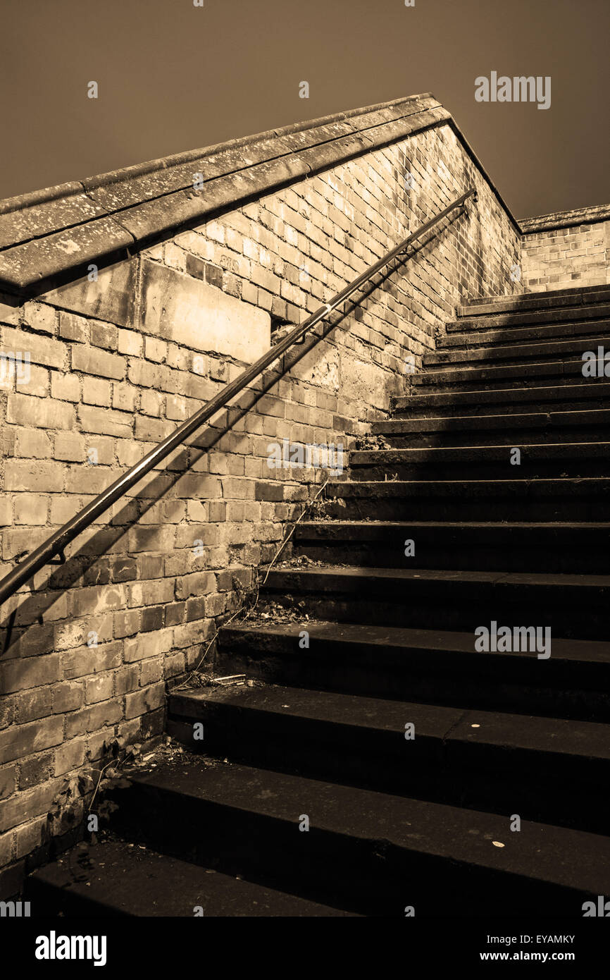 stone steps at night Stock Photo - Alamy