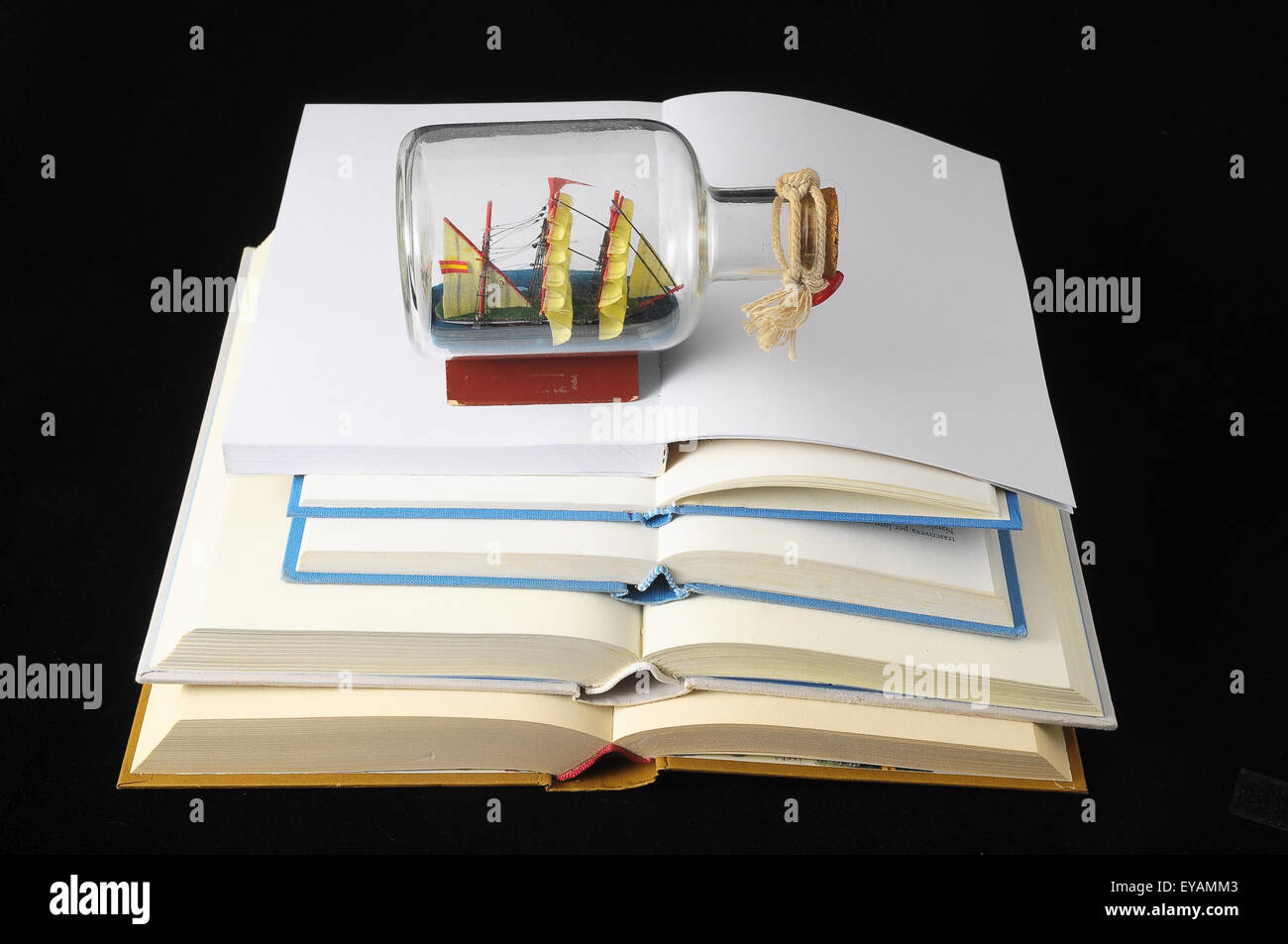 Paper boat open book hi-res stock photography and images - Alamy