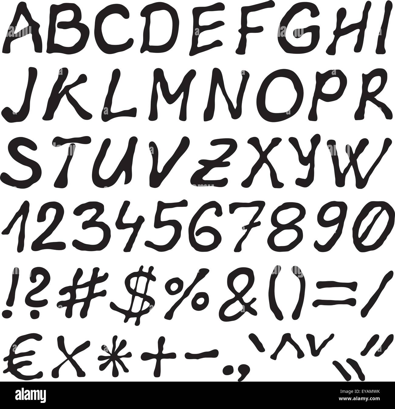 Hand lettering alphabet hi-res stock photography and images - Alamy