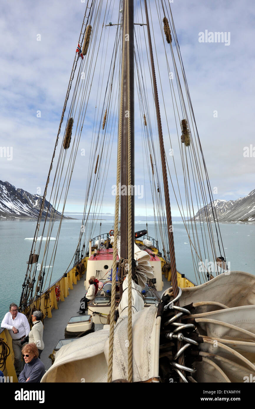 Norway, Svalbard islands, Spitsbergen island, sailing ship Stock Photo ...