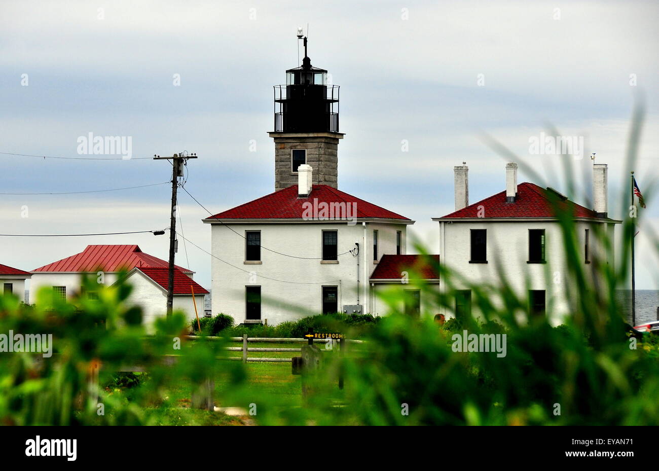Jamestown, Rhode Island: 1856 Beavertail Lighthouse and Museum at ...