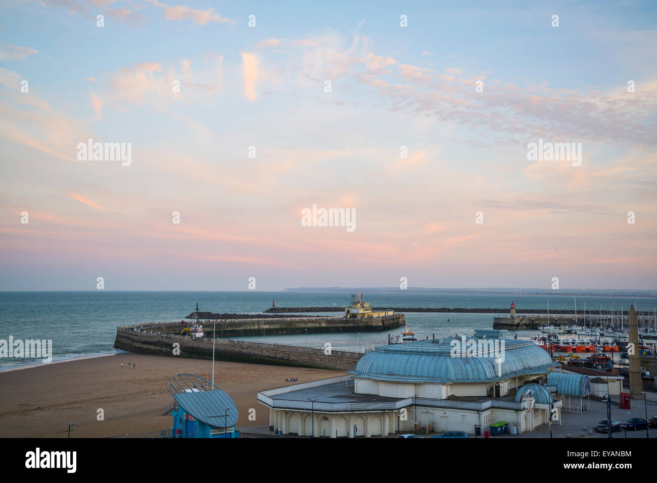 Harbour and Royal Victoria Pavilion, Ramsgate, Kent, England, UK Stock ...