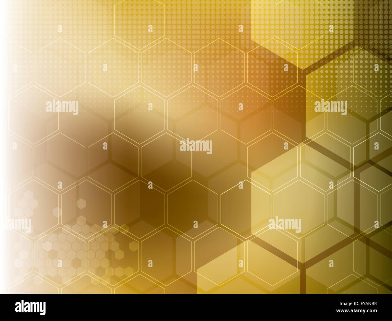 abstract background in yellow with rows of hexagonal Stock Vector Image ...