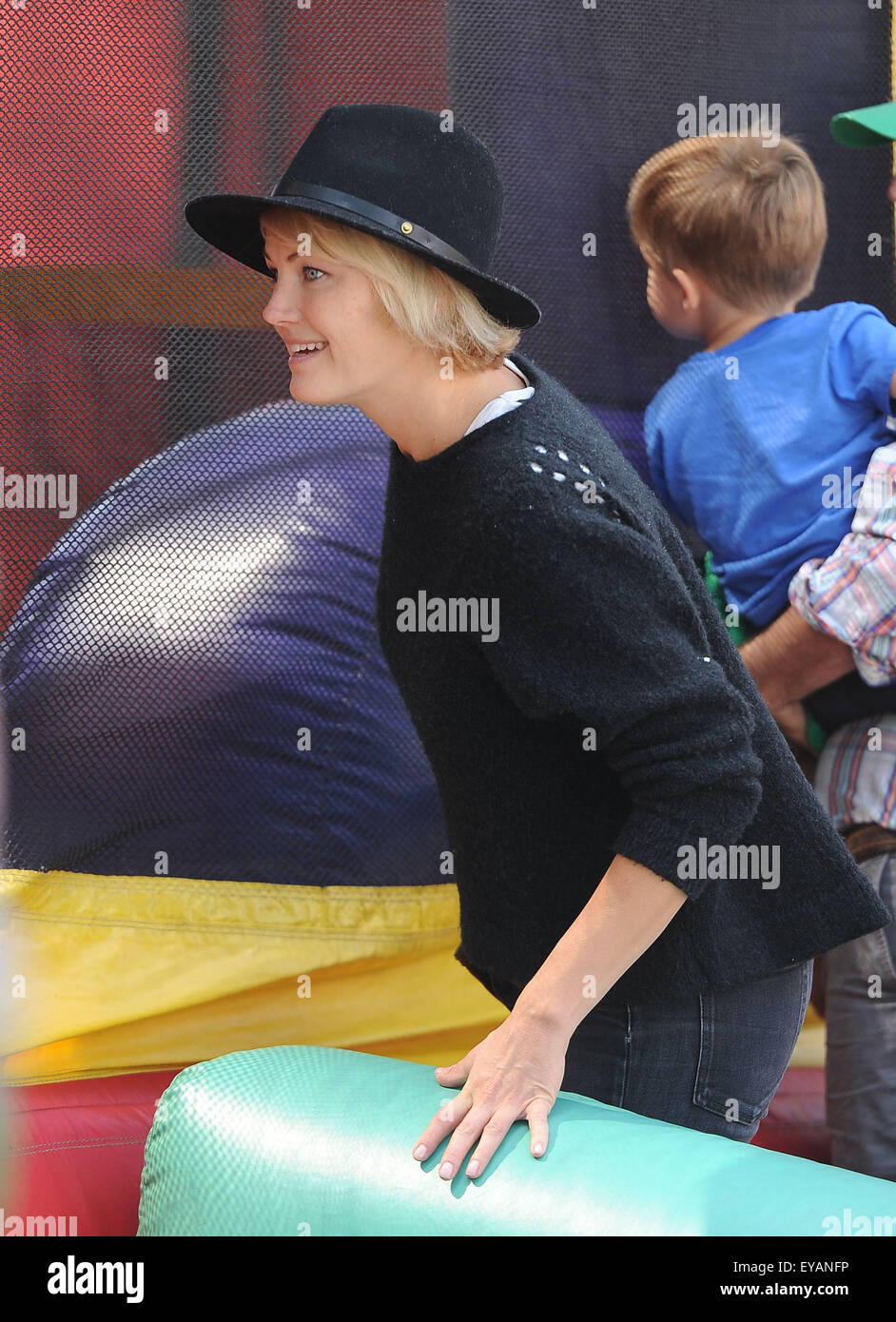 Malin Akerman wears a black hat to the Farmers Market Featuring: Malin ...
