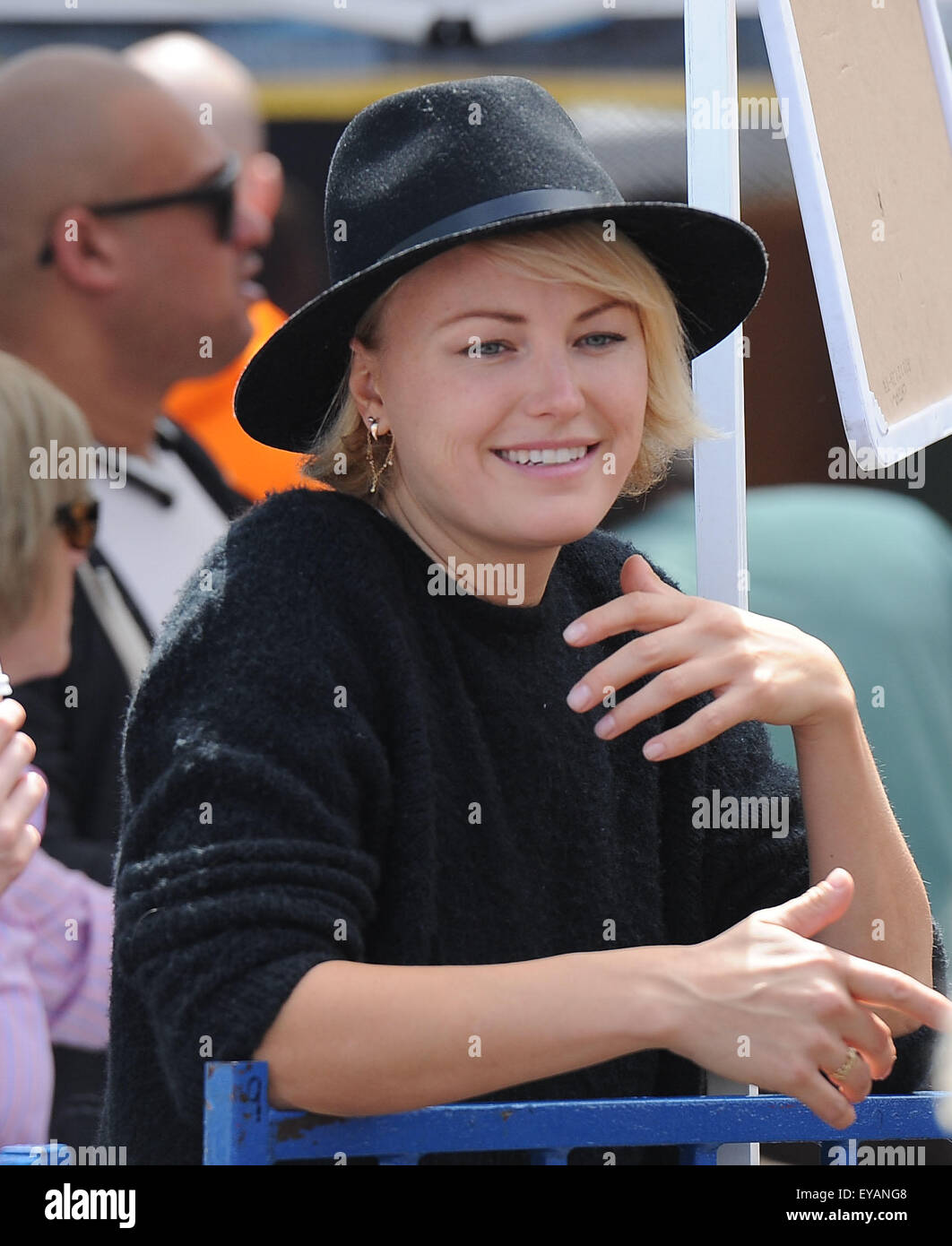 Malin Akerman wears a black hat to the Farmers Market Featuring: Malin ...