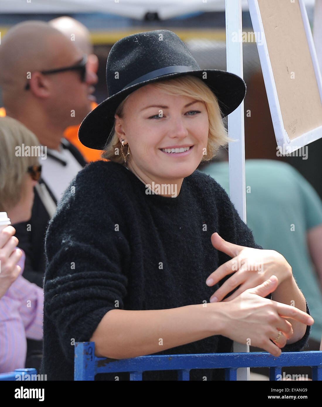 Malin Akerman wears a black hat to the Farmers Market Featuring: Malin ...