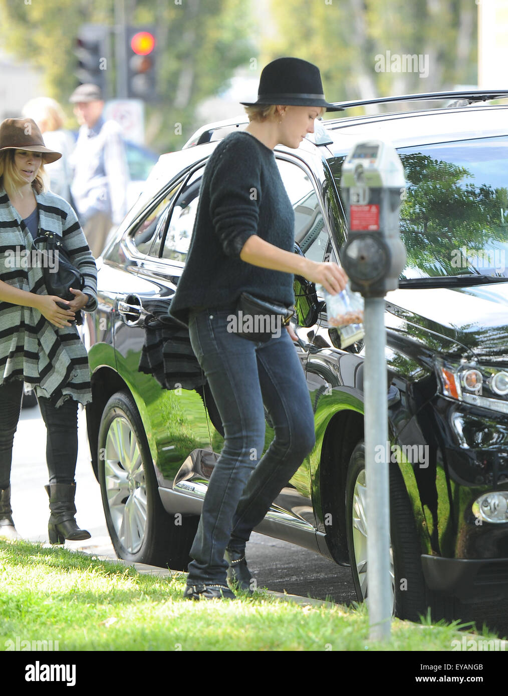 Malin Akerman wears a black hat to the Farmers Market Featuring: Malin ...
