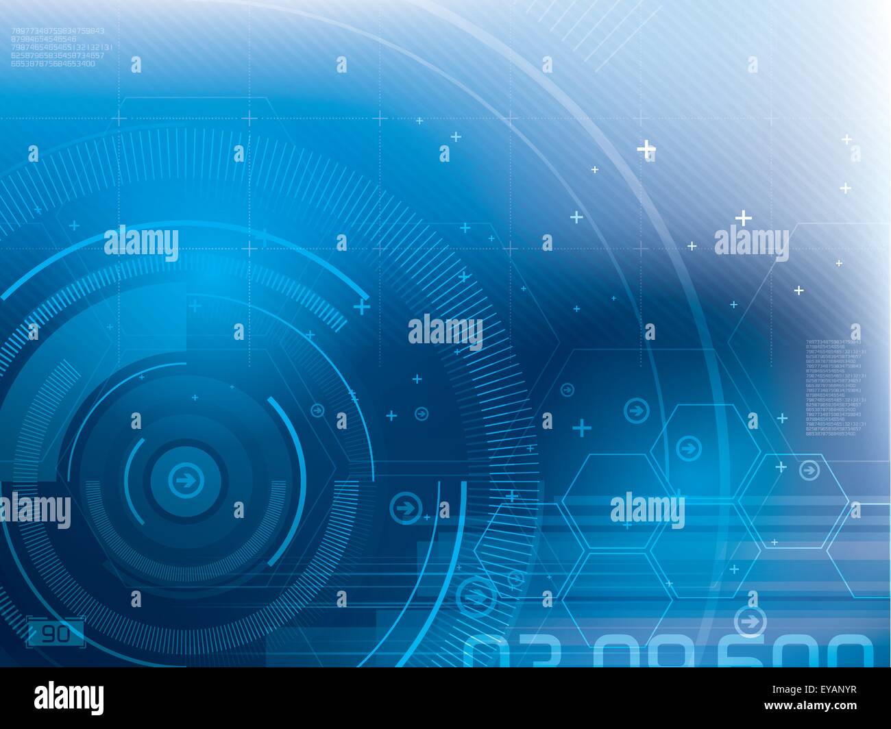 Abstract blue technical background in vector illustration Stock Vector ...