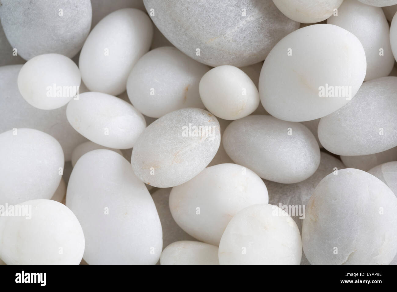 Polished, white beach rocks Stock Photo - Alamy