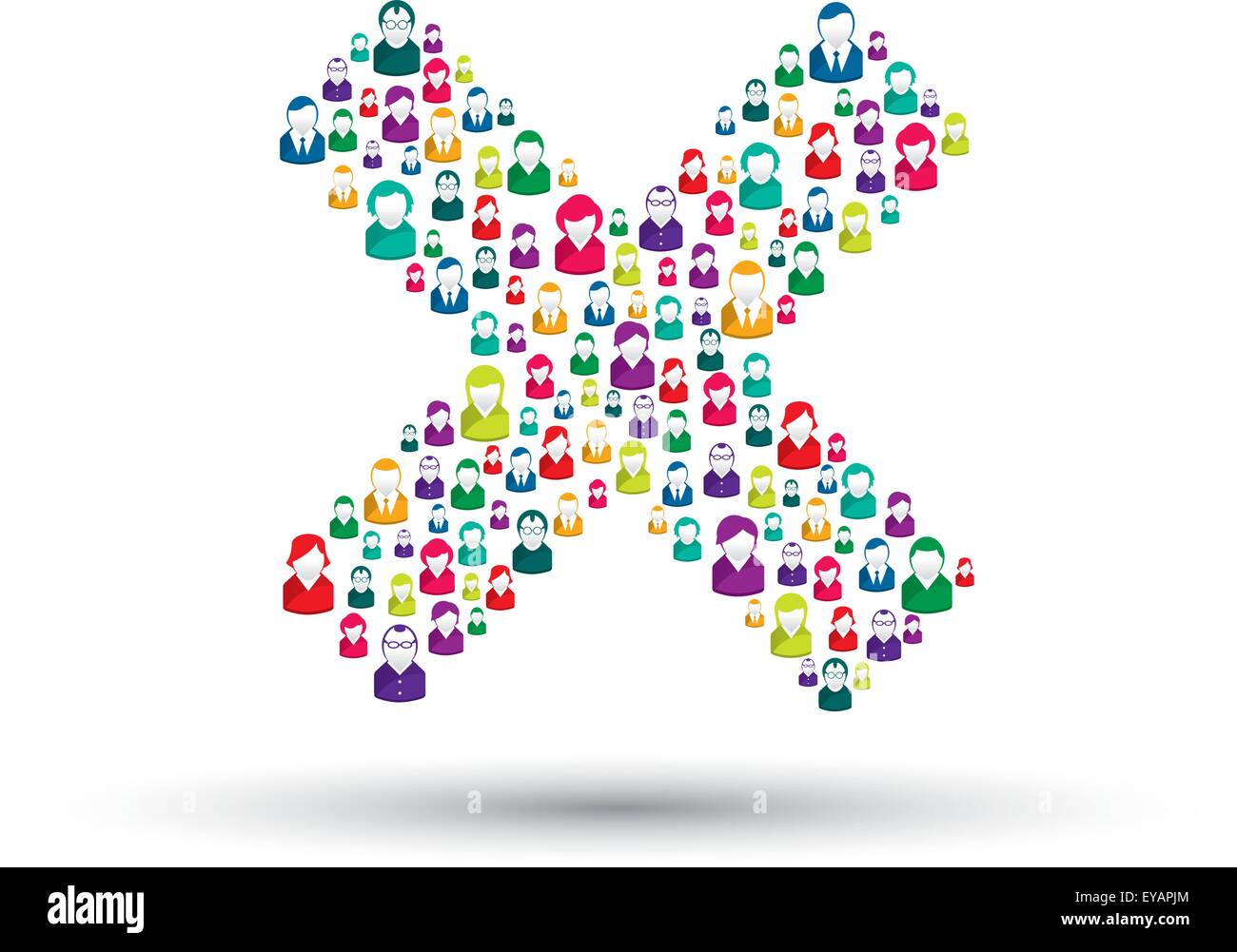 Sign wrong with icons of people Stock Vector Image & Art - Alamy