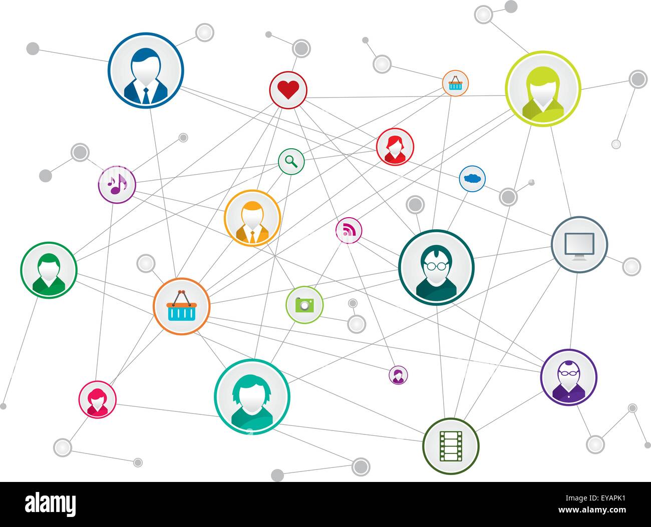 communication network in social media Stock Vector Image & Art - Alamy