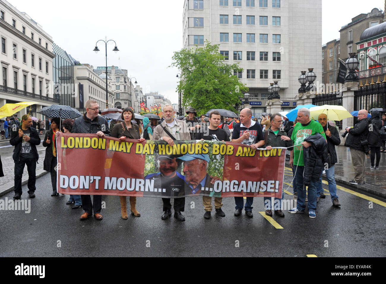 London,UK,01 May 2014,Labour MP Jeremy Corbyn speaks at Mayday parade ...
