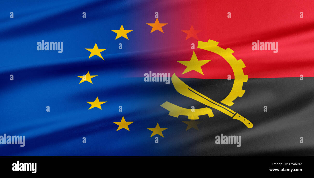Angola flag waving hi-res stock photography and images - Alamy