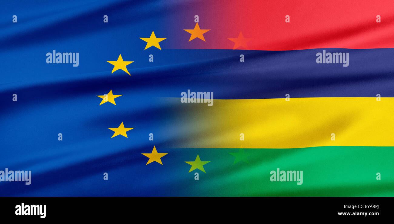 Mauritius flag waving hi-res stock photography and images - Alamy