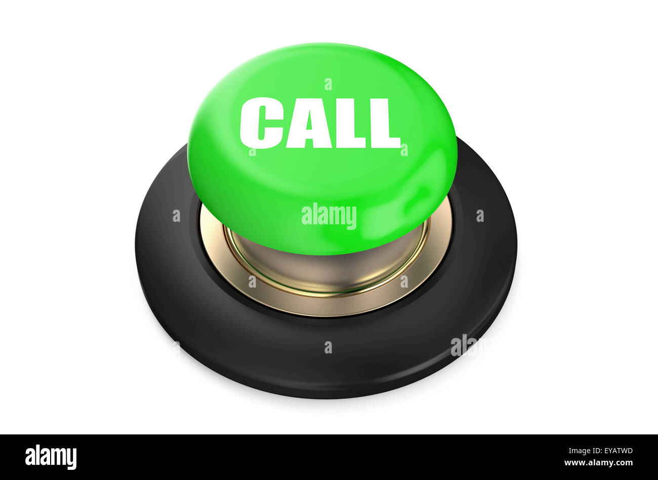 call Green button isolated on white background Stock Photo - Alamy