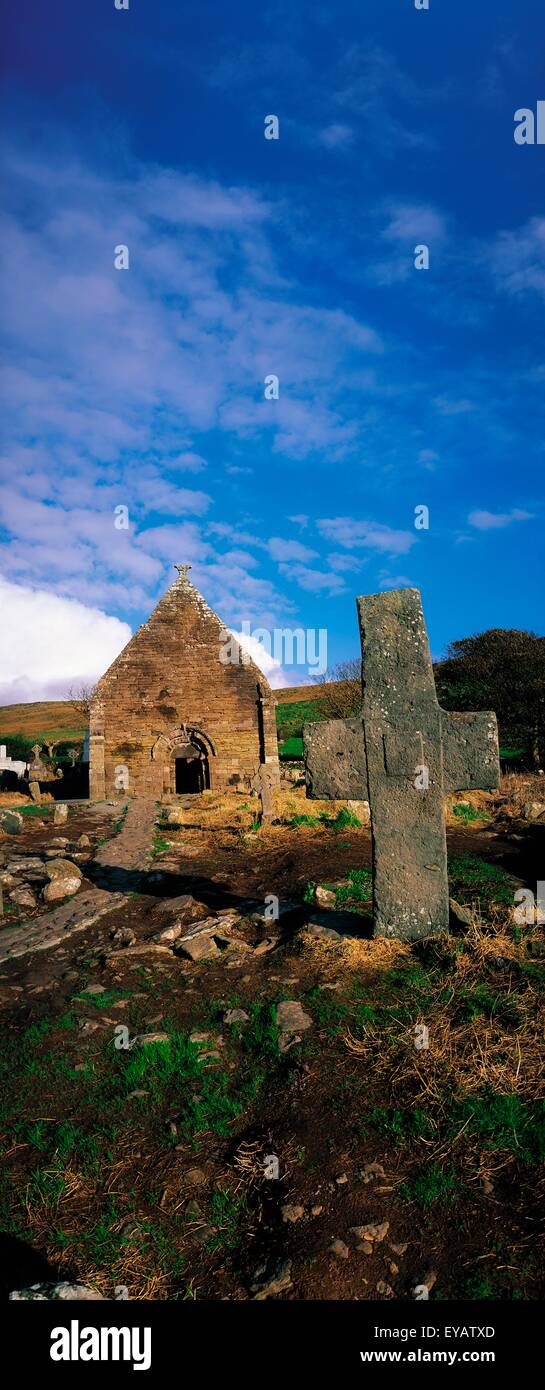 Kilmalkedar Church, Dingle Peninsula, Co Kerry, Ireland; Medieval ...