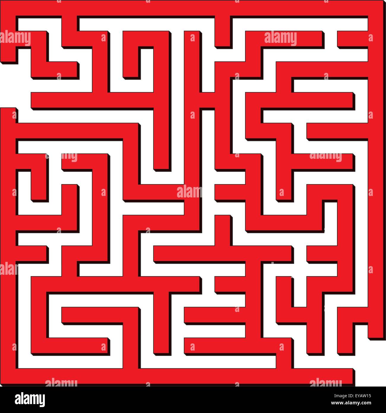 Vector illustration of Simple red maze Stock Vector Image & Art - Alamy