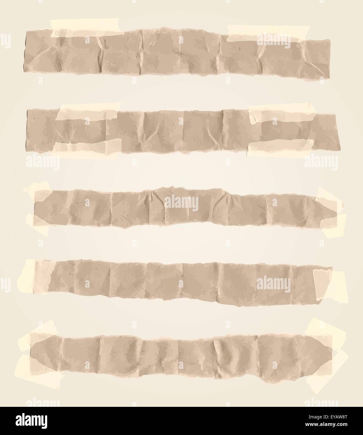 Set of various torn note papers with adhesive, sticky tape Stock Vector ...