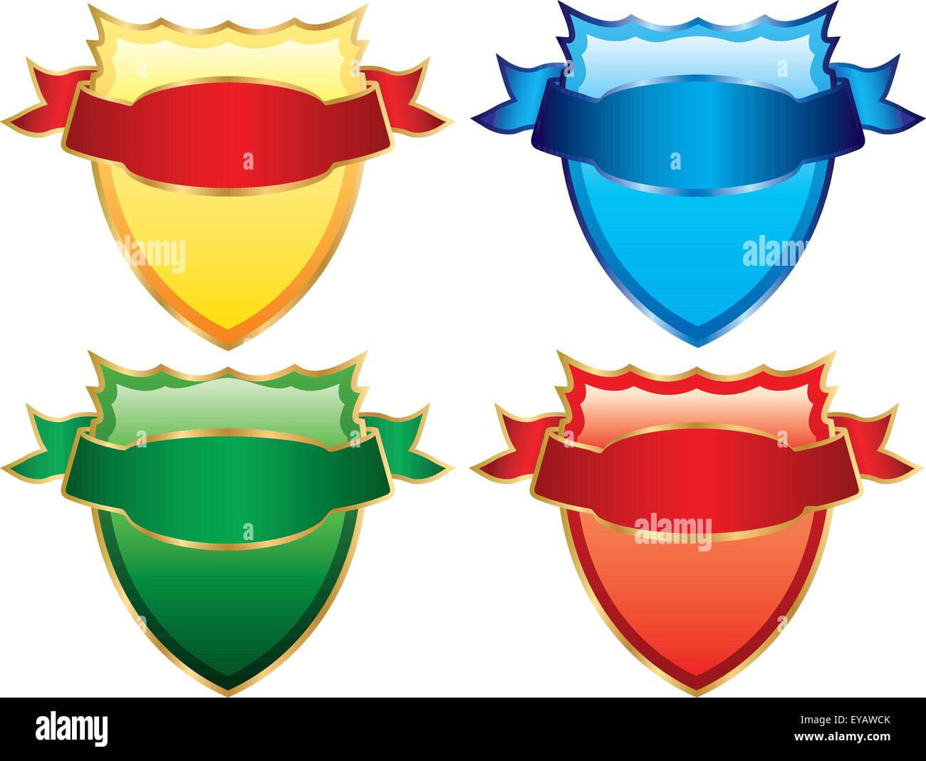 Vector illustration of four medieval shields is what you are looking ...