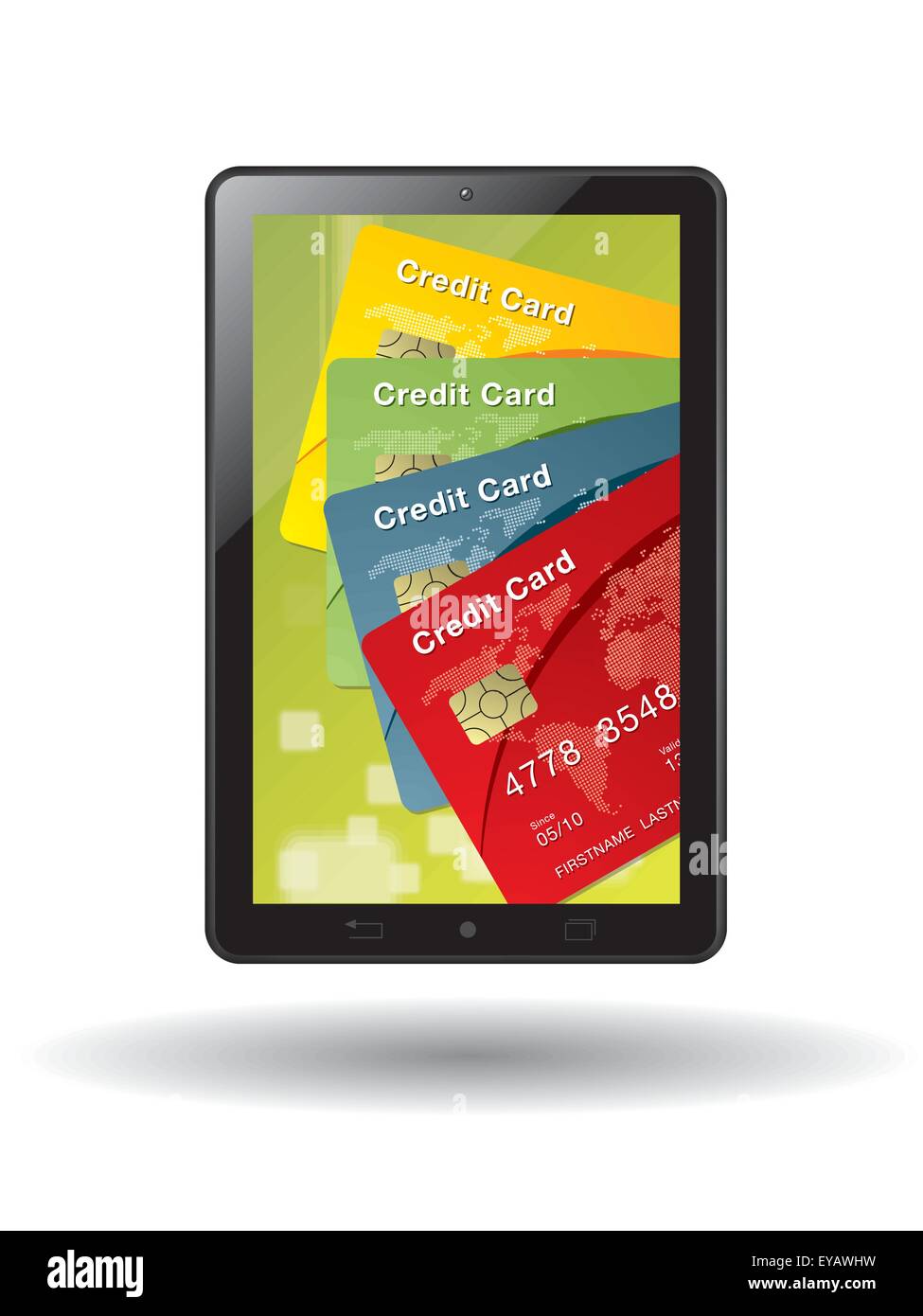 Tablet credit card Stock Vector Images - Alamy