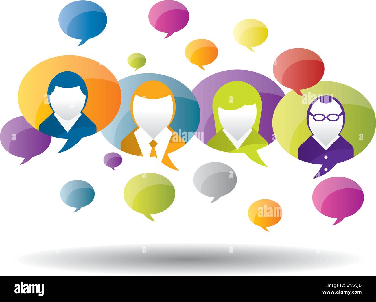 Communication between people Stock Vector Images - Alamy