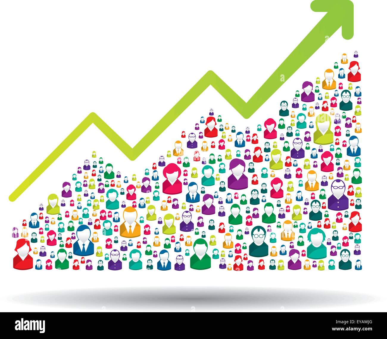 Growth chart and progress leading to success Stock Vector Image & Art ...