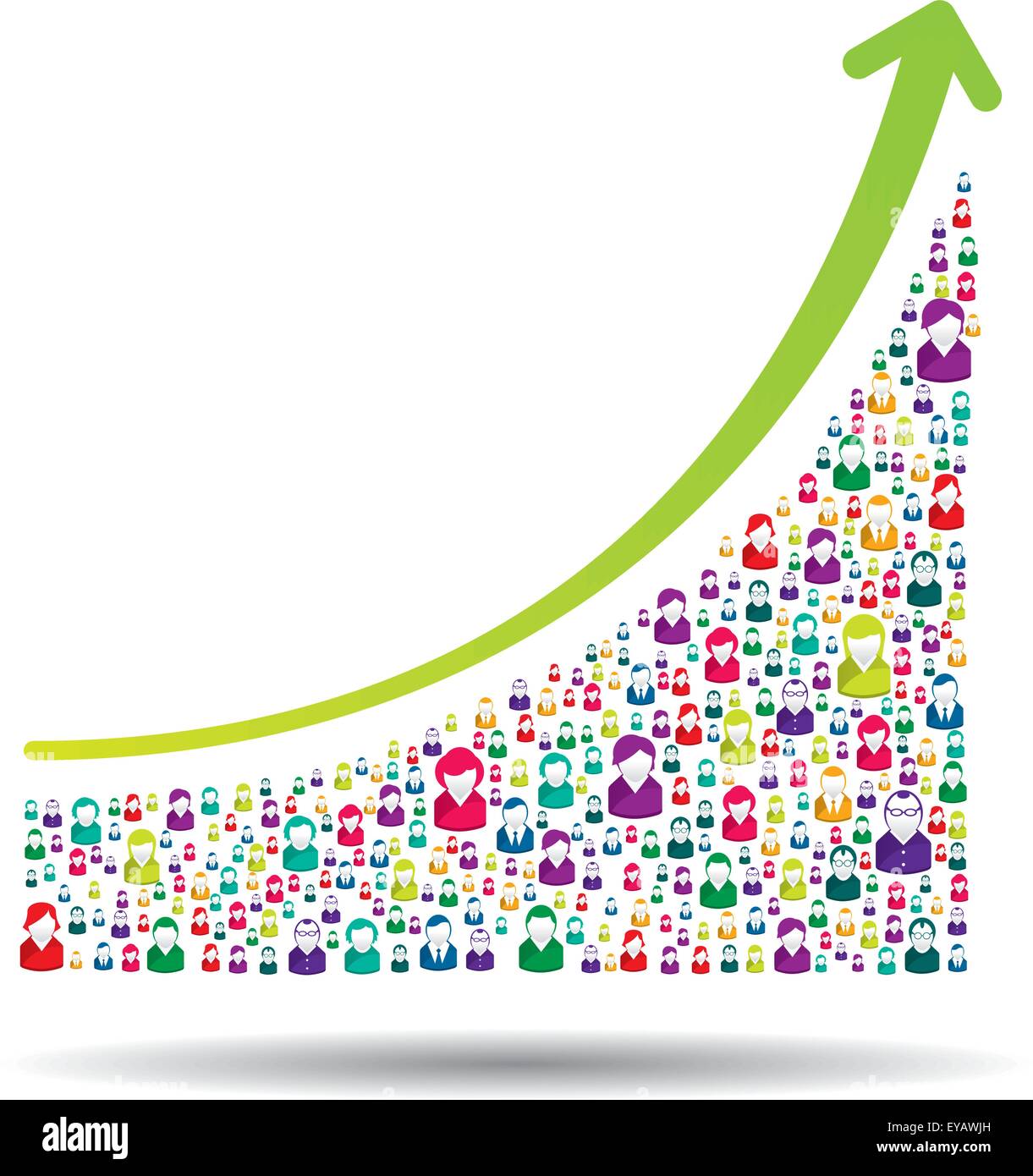 Growth chart and progress leading to success Stock Vector Image & Art ...