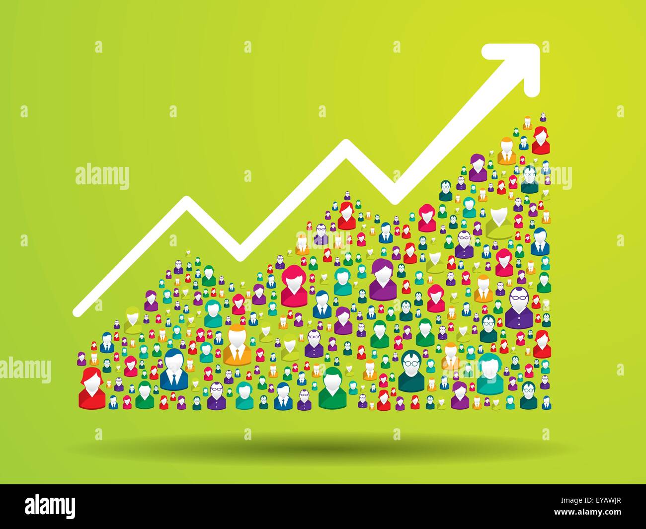 Growth chart and progress leading to success Stock Vector Image & Art ...