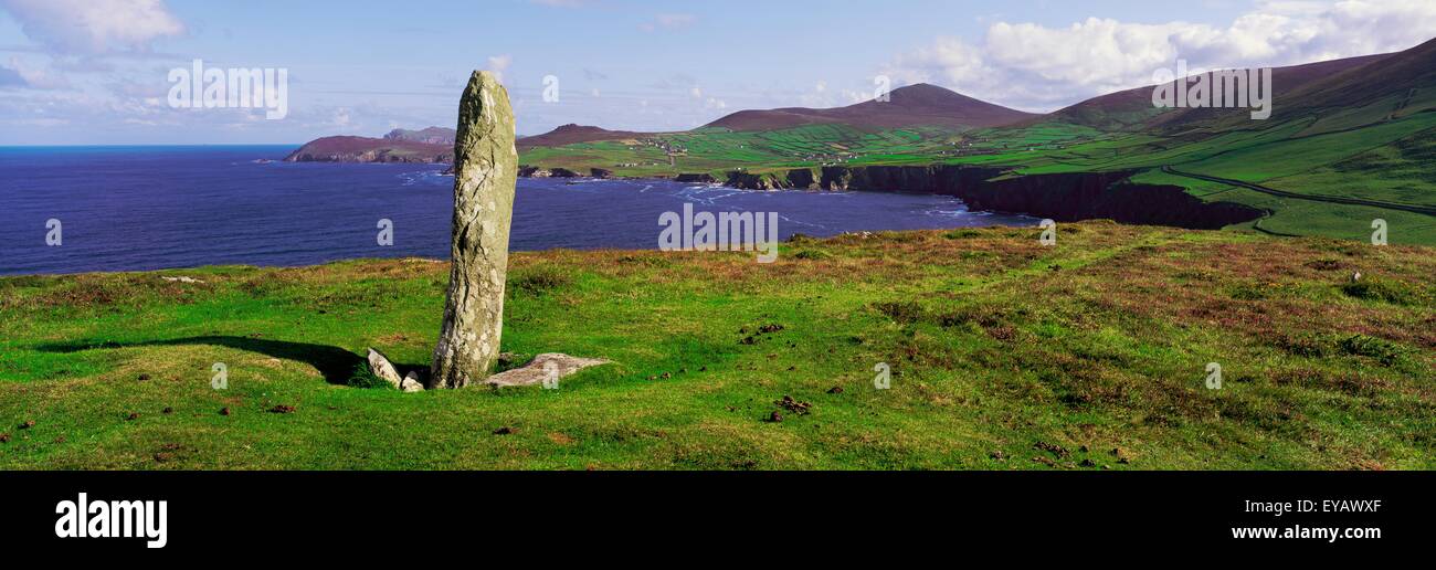 Dunmore Head, Dingle Peninsula, Co Kerry, Ireland; Ogham Stone Near The ...